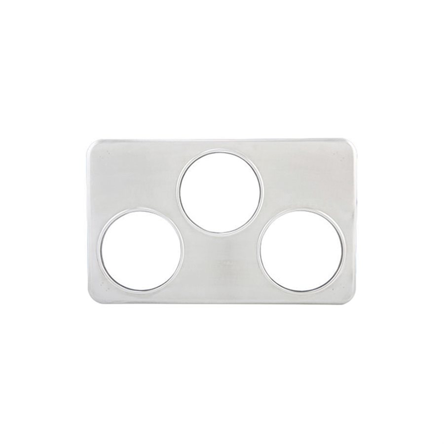 Winco Stainless Steel Adaptor Plate With Three 6-3 / 8" Holes – Fits 4qt