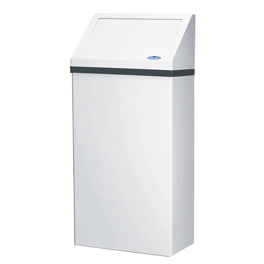 Wall mounted waste receptable white 50 litres