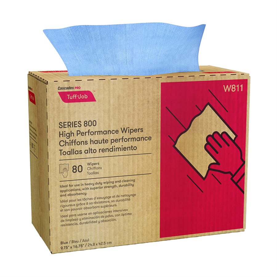 High performance spunlace wipers interfold pop-up blue 80 wipes
